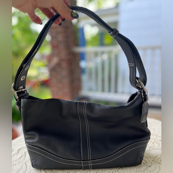 Coach | Bags | Coach 207 Convertible Strap Black Leather Shoulder Bag ...